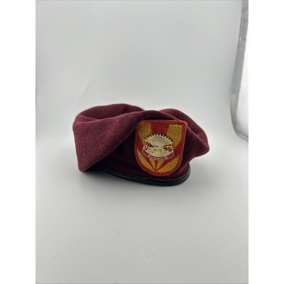 Audacia | Accessories | Audacia Army Artillery Cap Velvet Red With ...